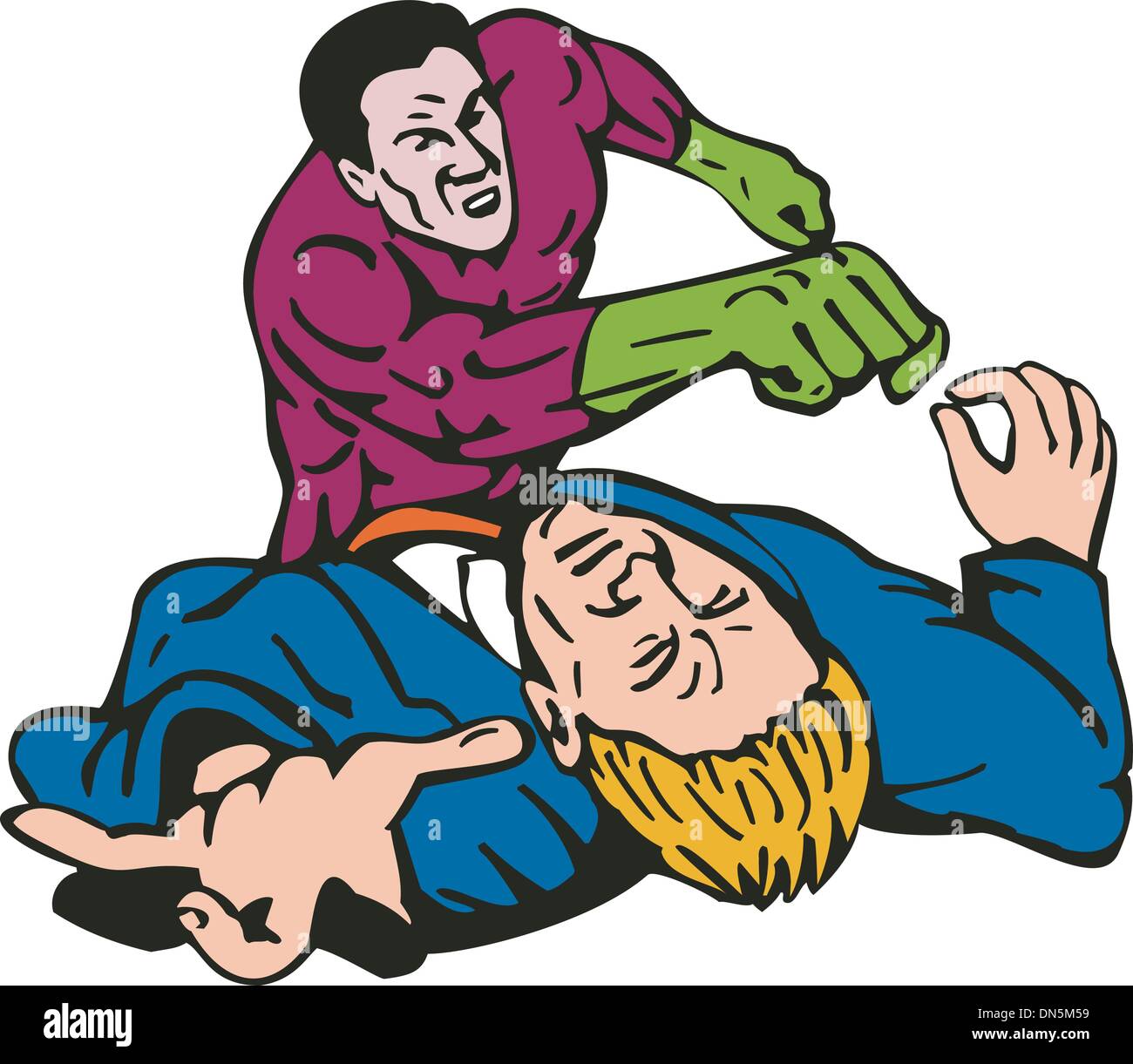 cartoon super hero running punching Stock Vector Image & Art - Alamy