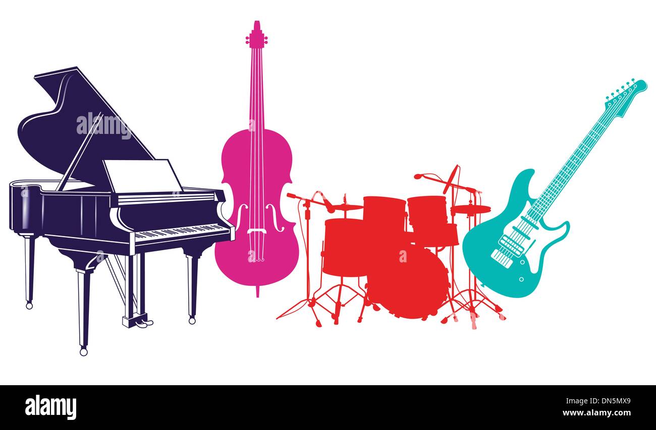 Musical instruments of an orchestra Stock Vector Images - Alamy
