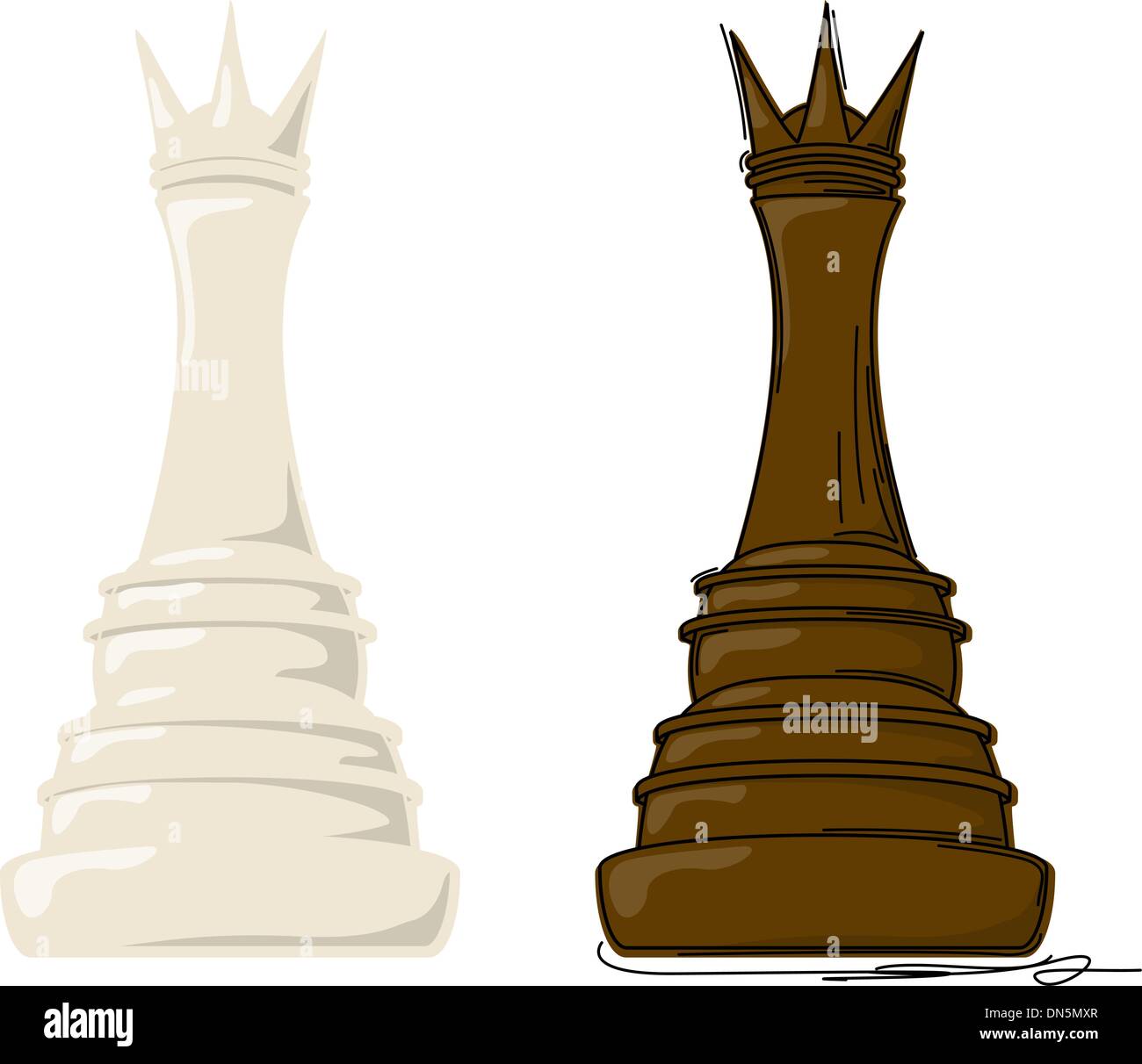 Wood chess queen Stock Vector Images - Alamy