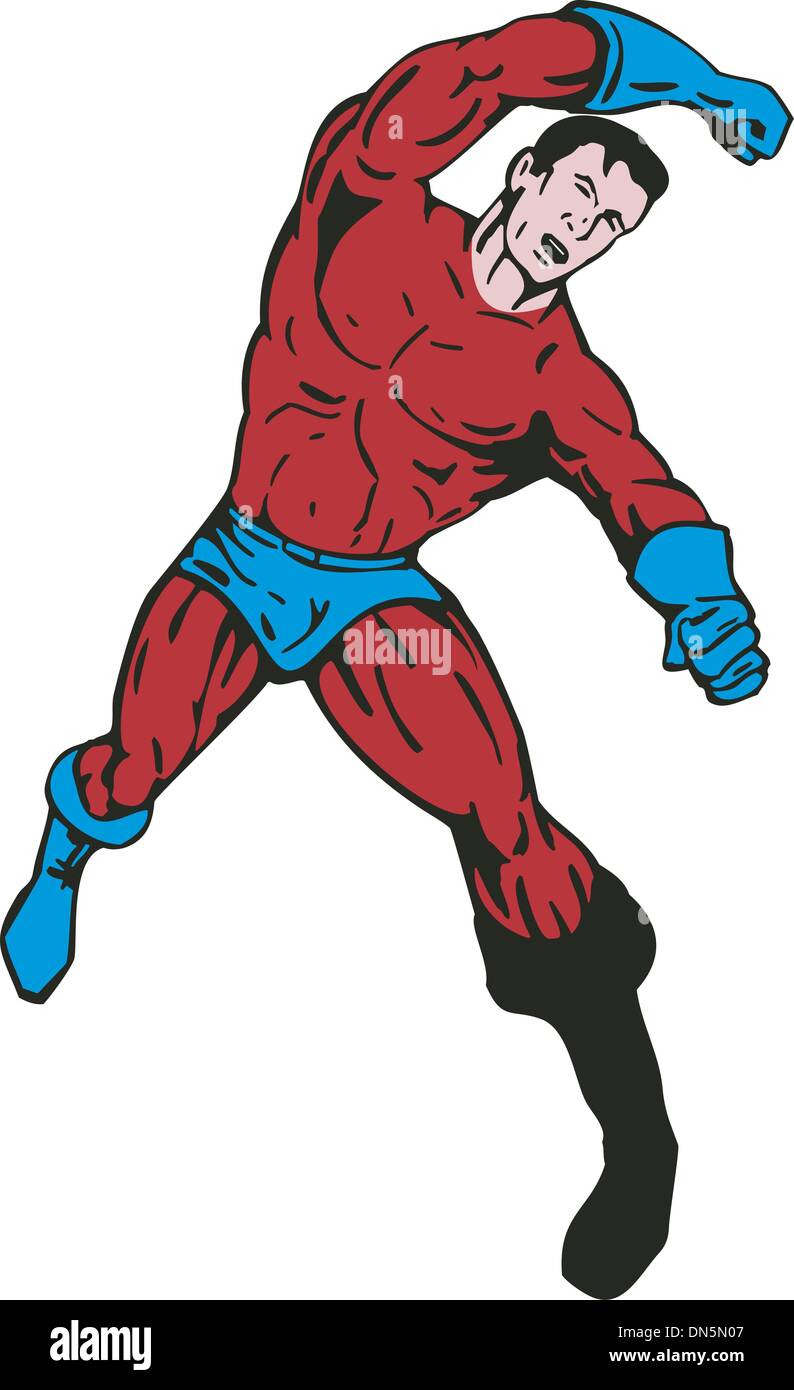 Cartoon man punching hi-res stock photography and images - Alamy