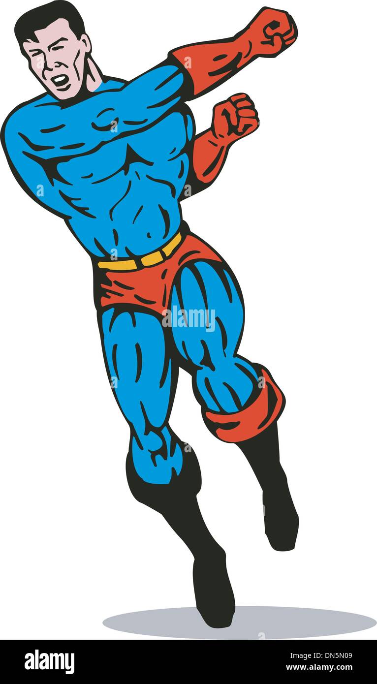 Cartoon super punch Stock Vector Images - Alamy