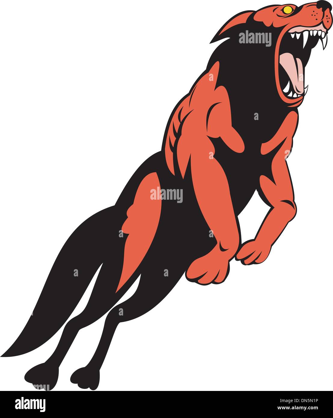 Jumping Wolf High Resolution Stock Photography and Images - Alamy