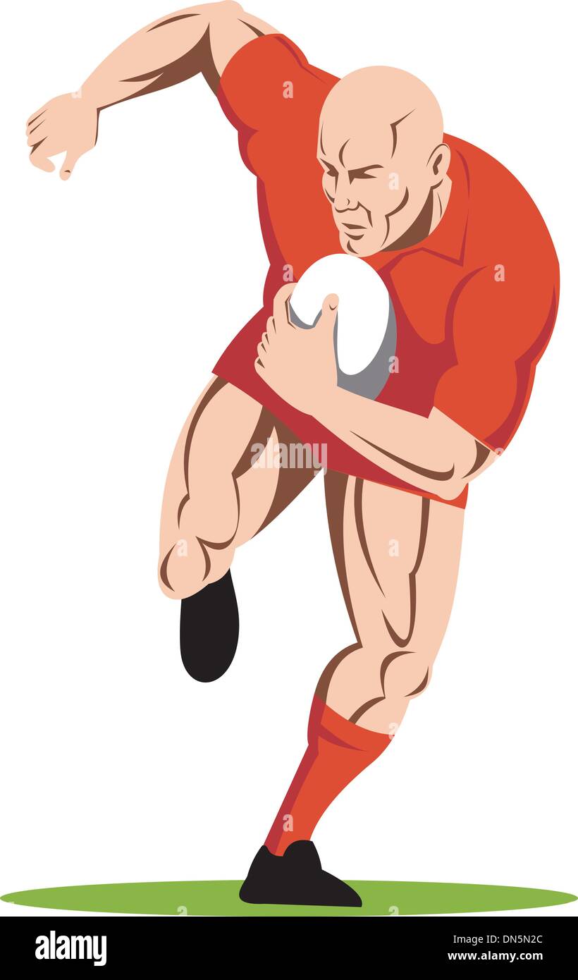 rugby player running with the ball Stock Vector Image & Art - Alamy