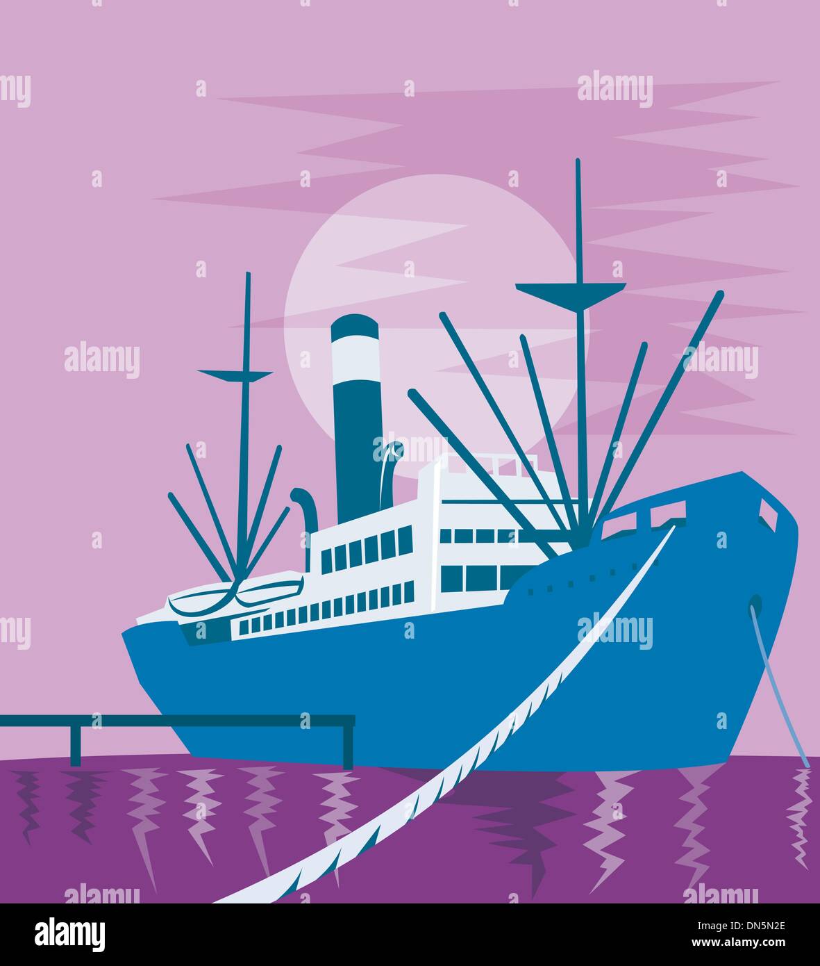 Harbor liner Stock Vector Images - Alamy