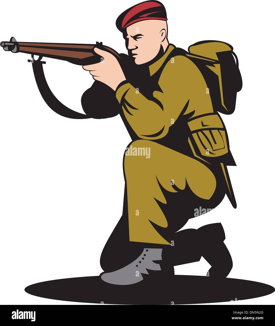 British world war two soldier aiming rifle Stock Vector Image & Art - Alamy