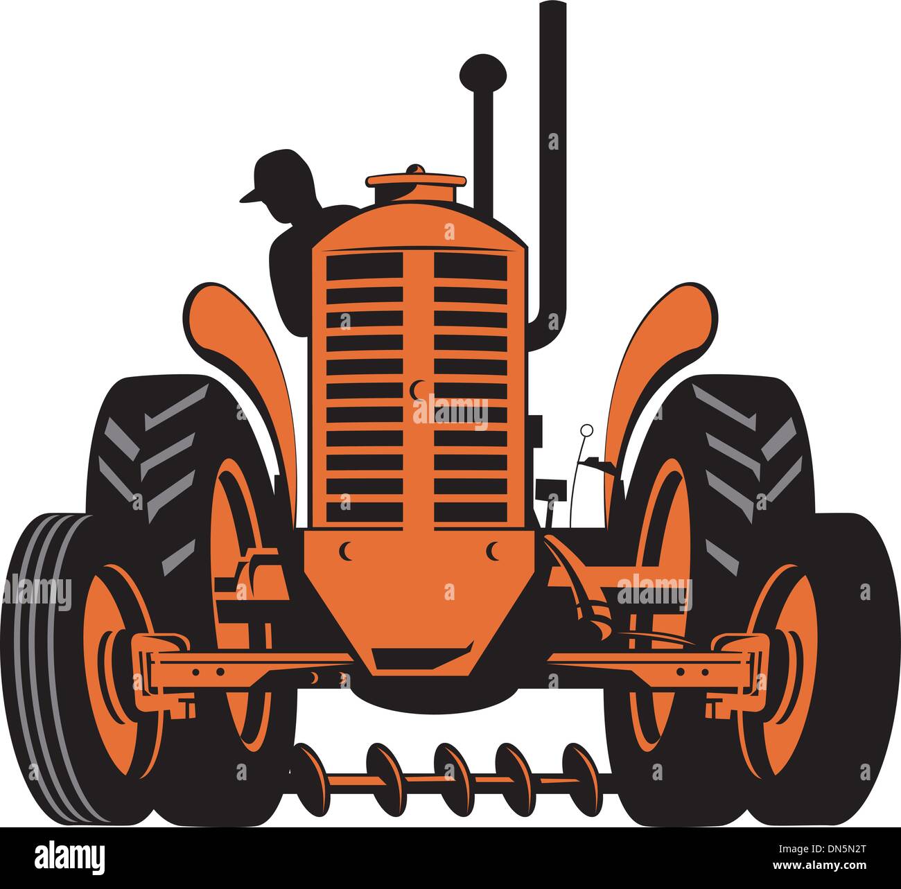 vintage tractor on isolated background Stock Vector Image & Art - Alamy