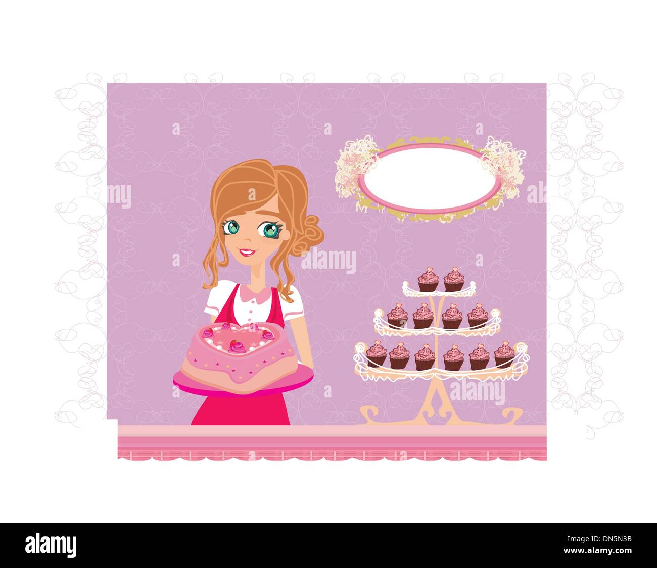 Cooking in kitchen bakery Cut Out Stock Images & Pictures - Alamy