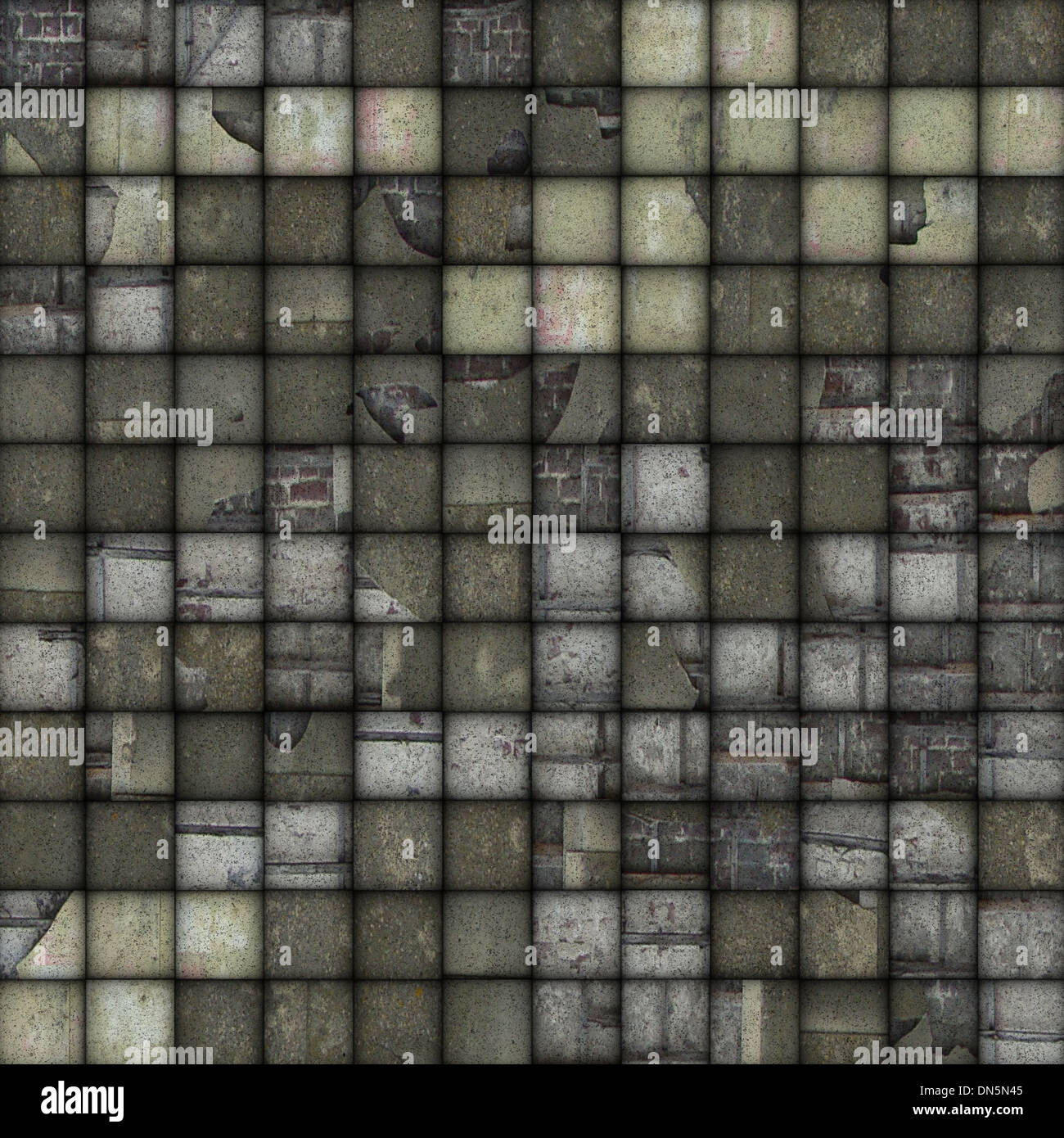 abstract mosaic tile worn old wall floor green Stock Photo - Alamy