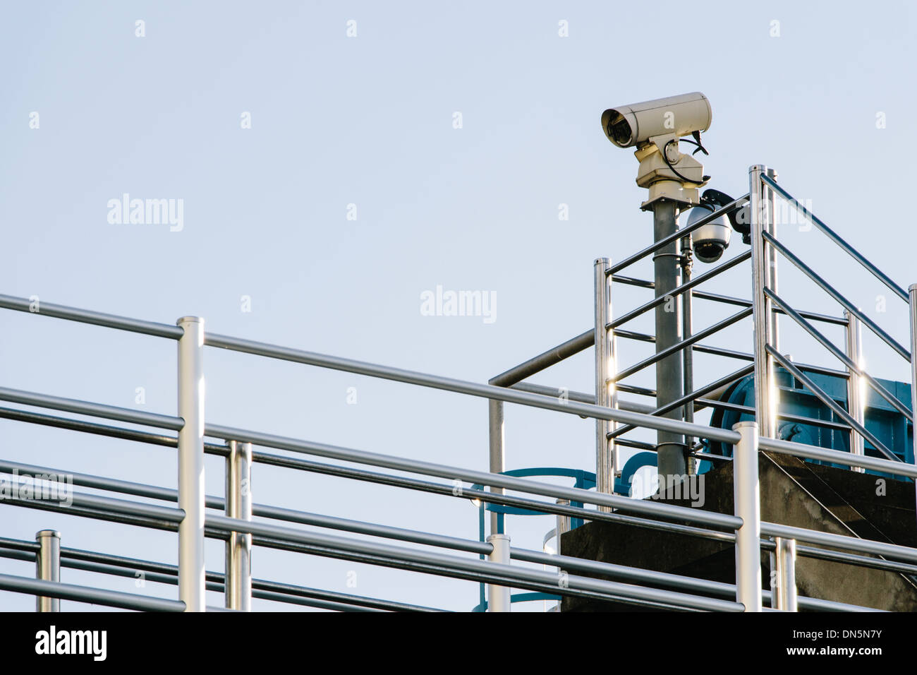 Old security camera on the fence Stock Photo - Alamy