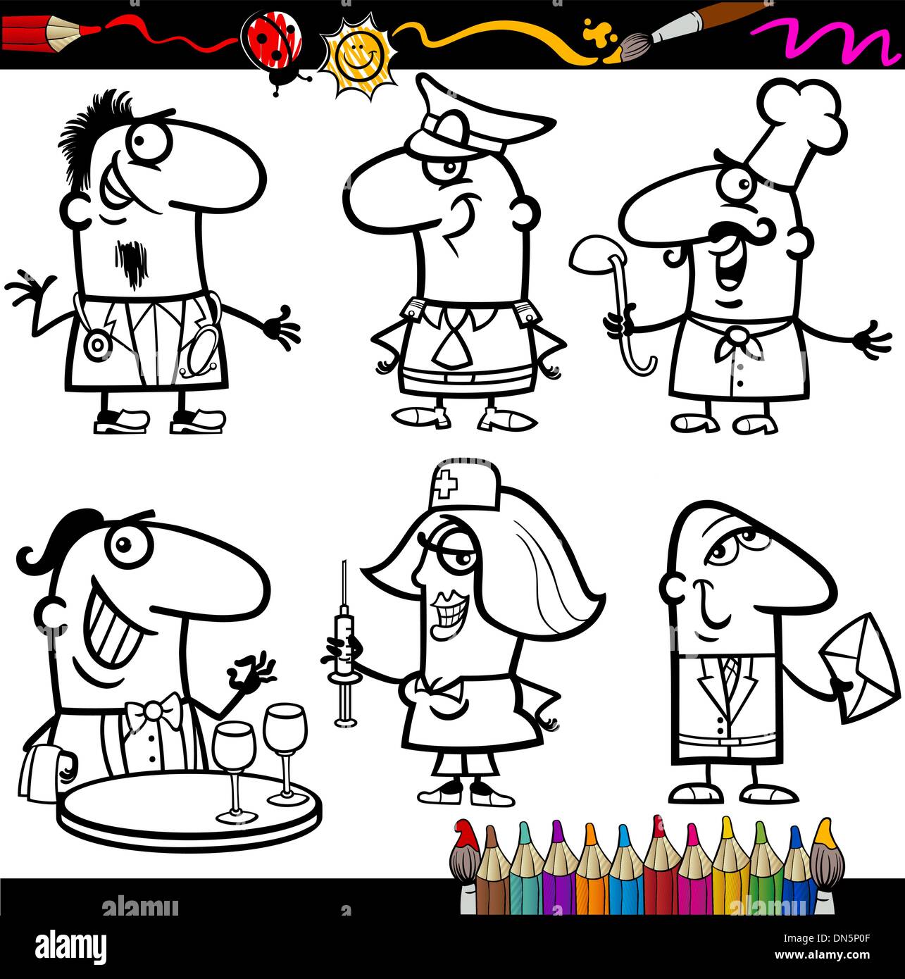 people occupations for coloring book Stock Vector Image & Art - Alamy