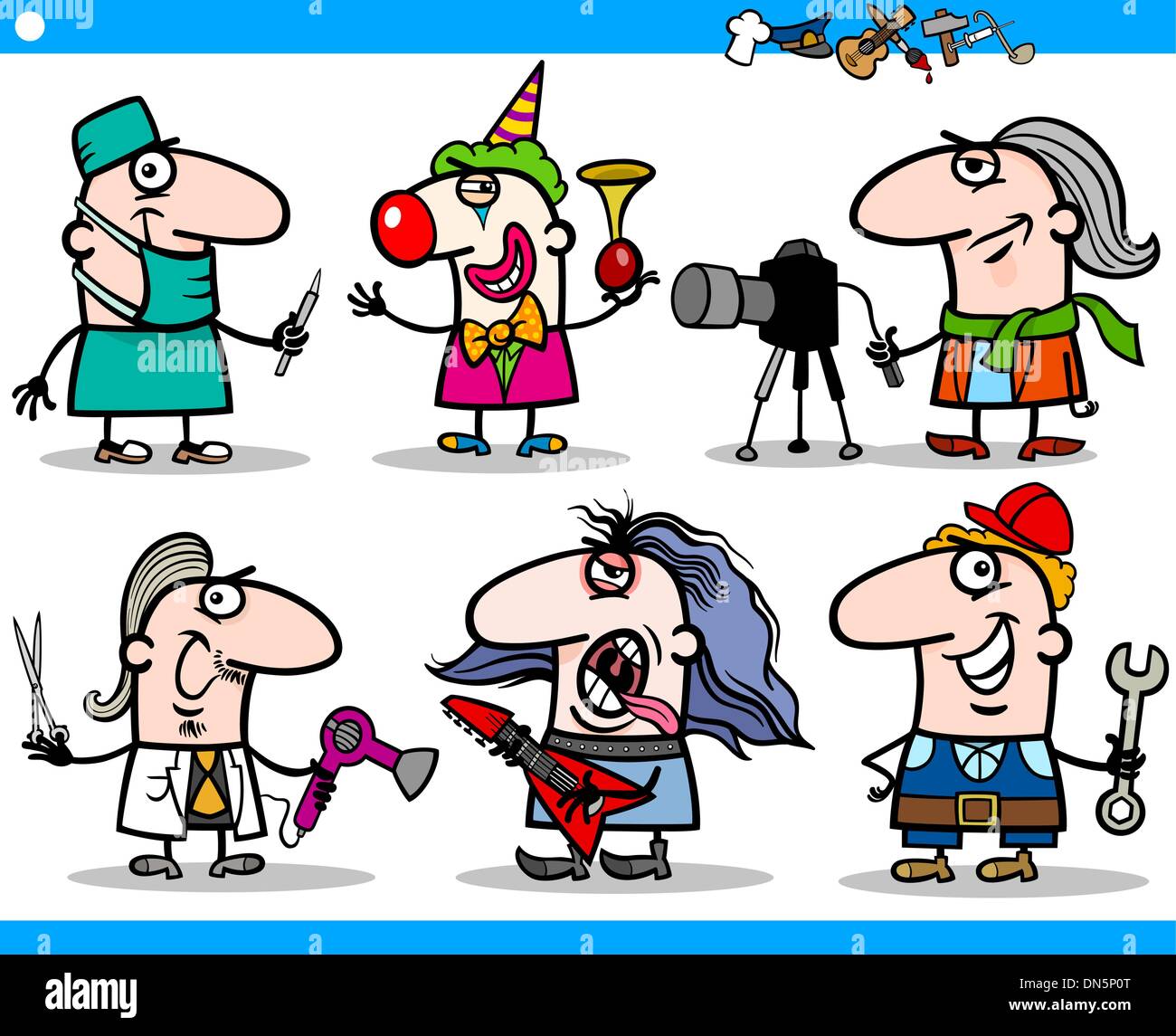 cartoon people occupations characters set Stock Vector Image & Art - Alamy