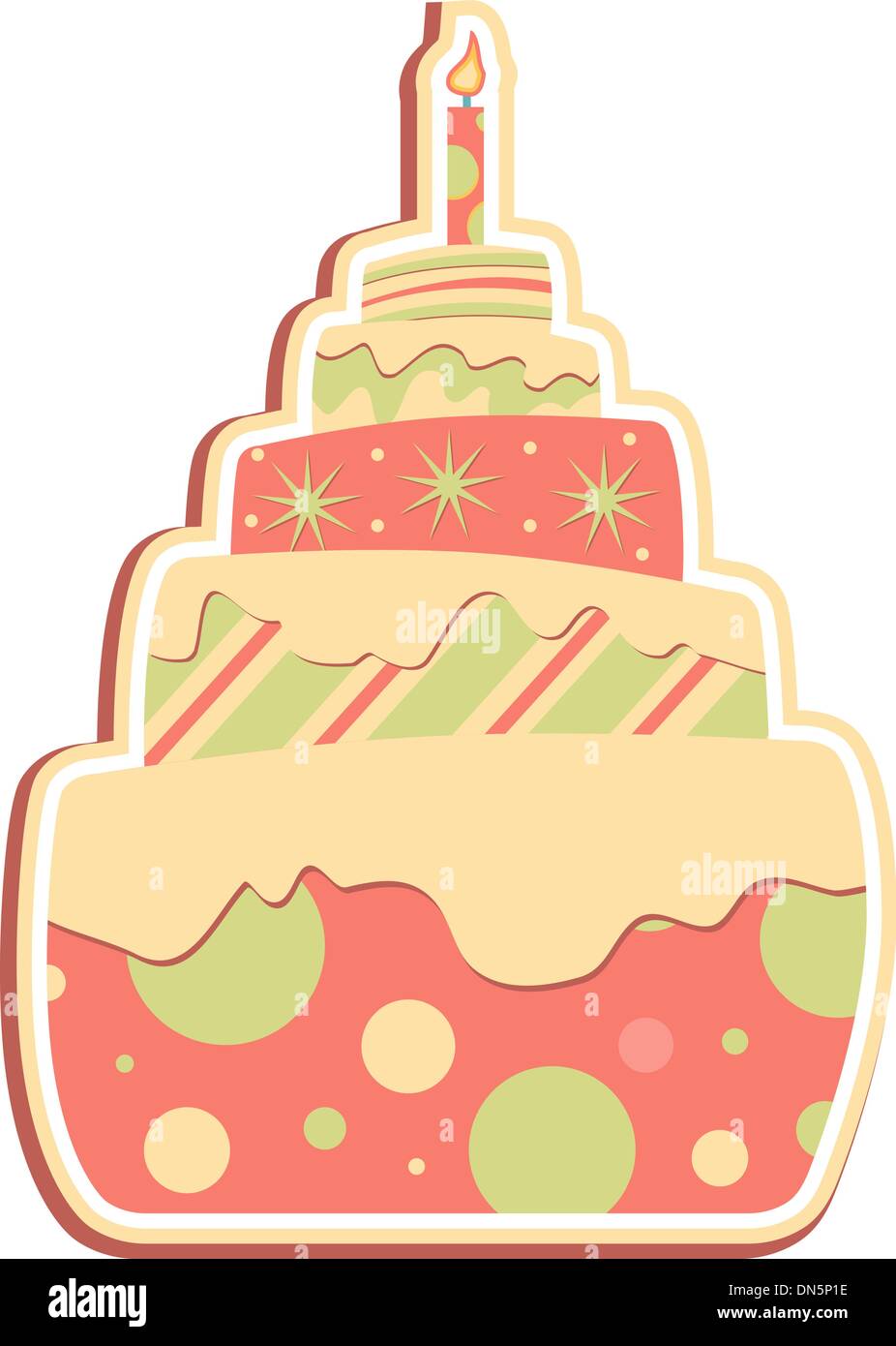 Food layered chocolate cake Stock Vector Images - Alamy