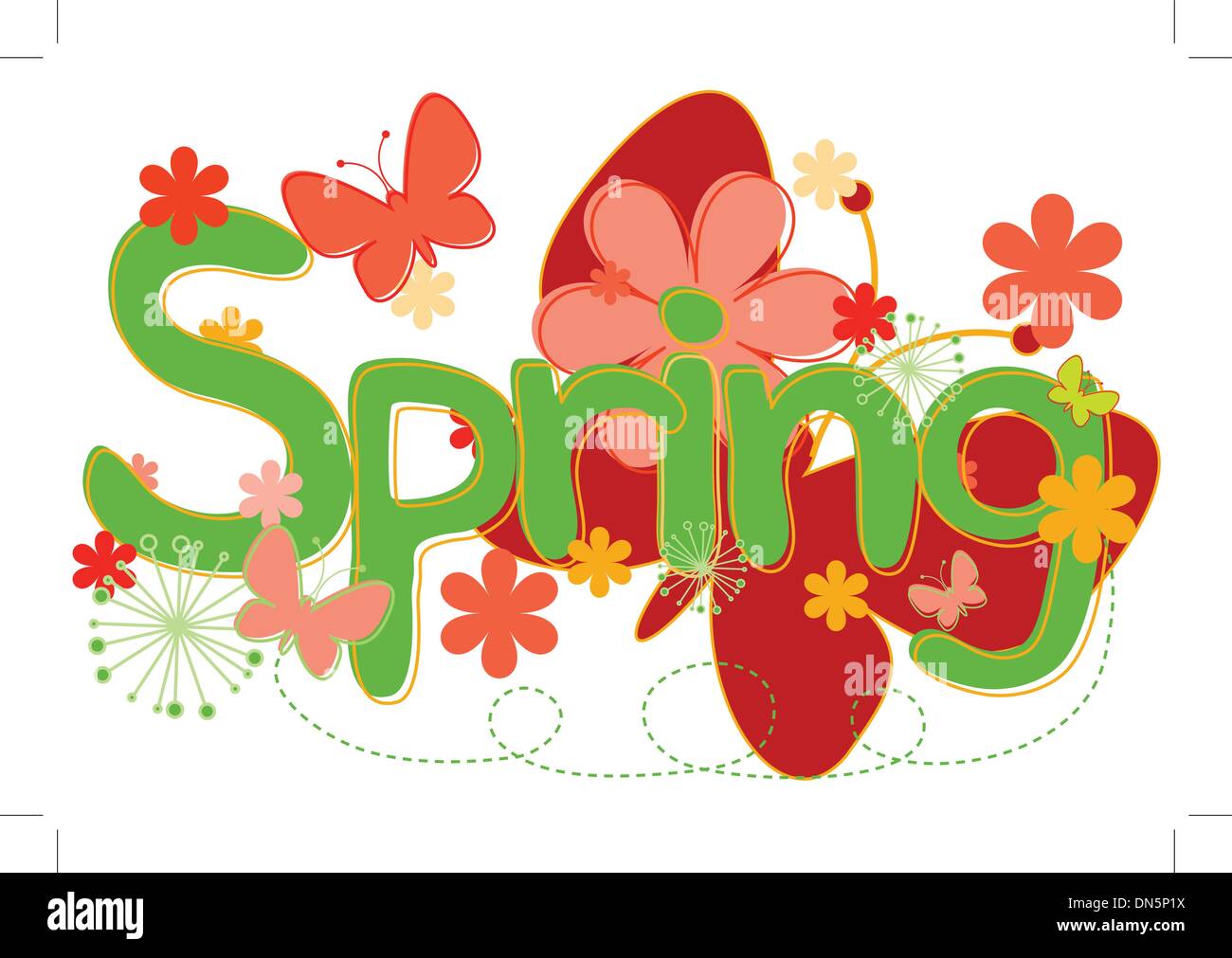 Pink spring blooms Stock Vector Images - Alamy