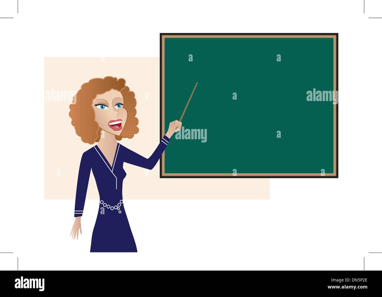Teacher at the Blackboard Stock Vector Image & Art - Alamy
