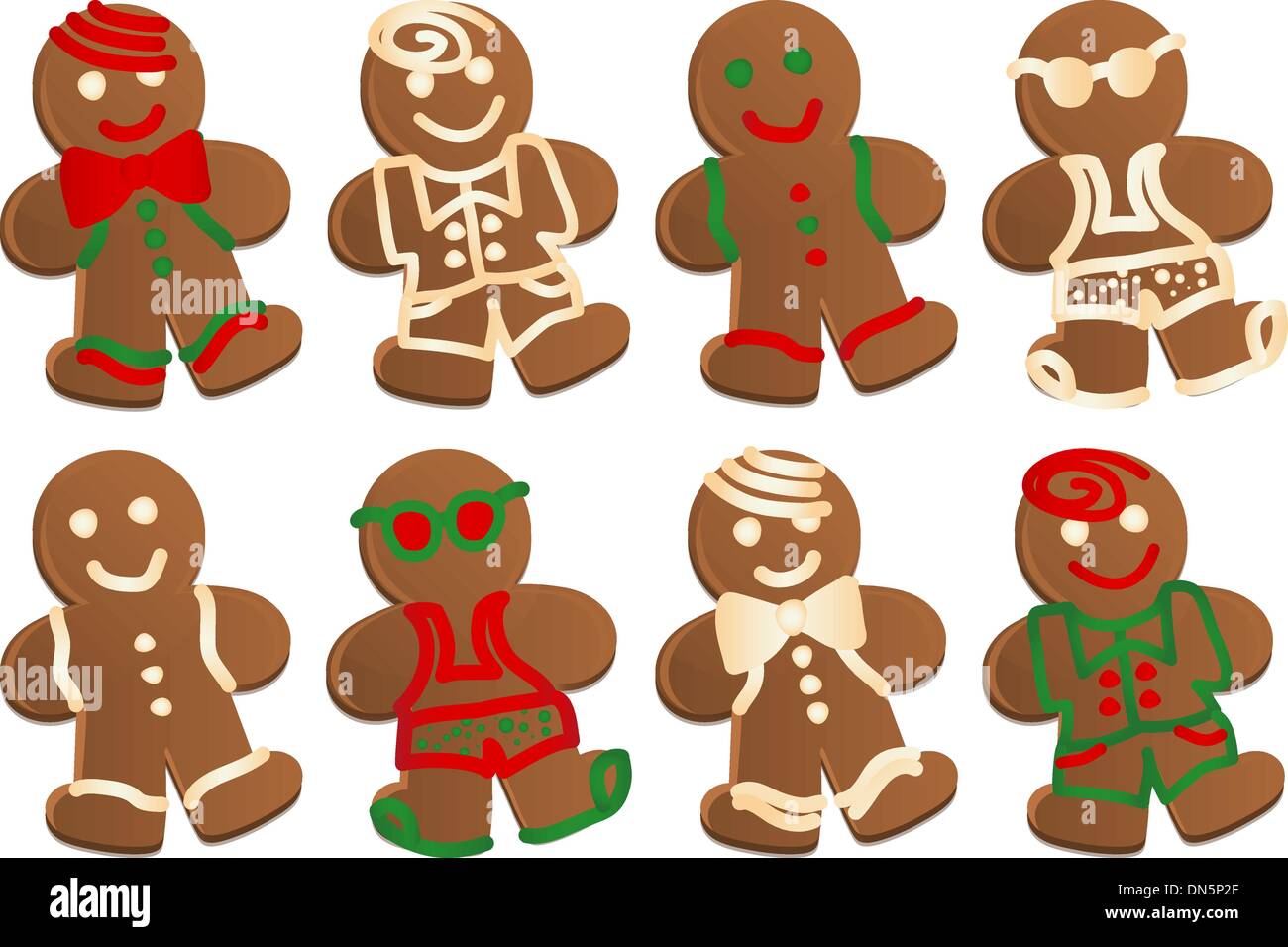 Homemade gingerbread cookies icing Stock Vector Images - Alamy