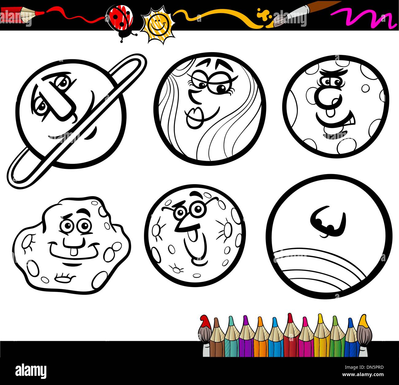 Funny venus planet cartoon illustration hi-res stock photography and ...