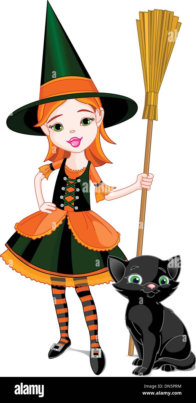 Clip art witch Stock Vector Images - Alamy