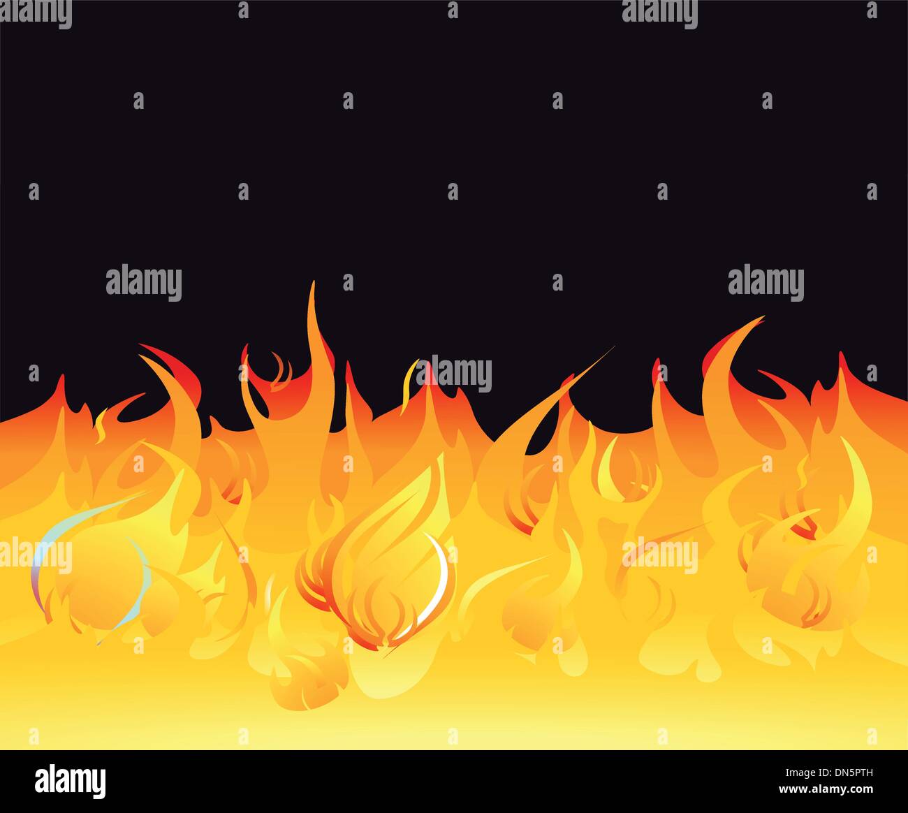 Fire burning night campfire on Stock Vector Images - Alamy