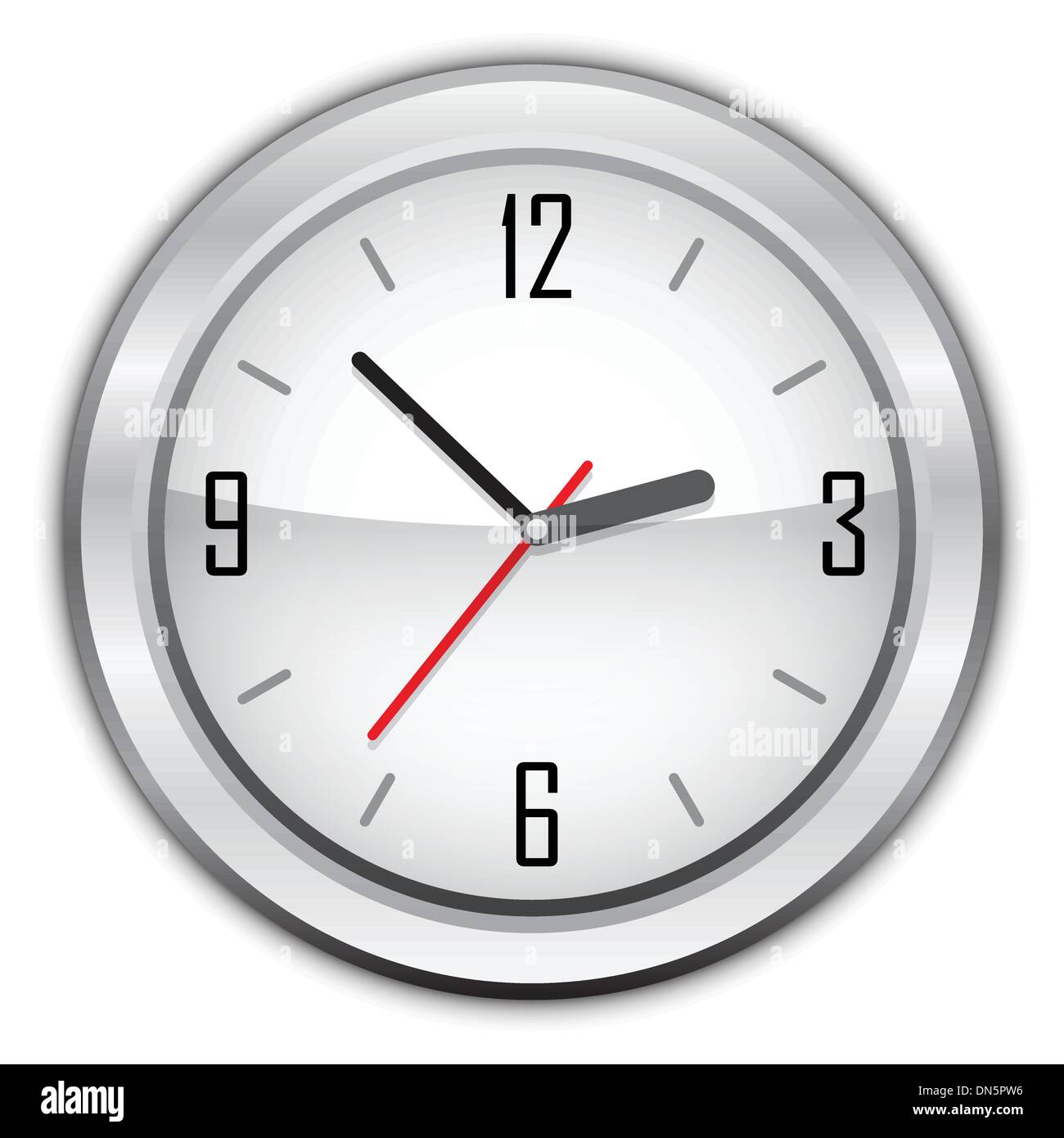 Vector isolated illustration clock Cut Out Stock Images & Pictures - Alamy