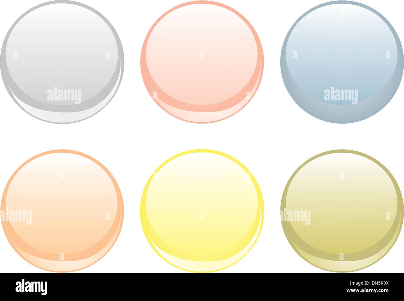 Colorful vector web button set. Design elements isolated on white ...