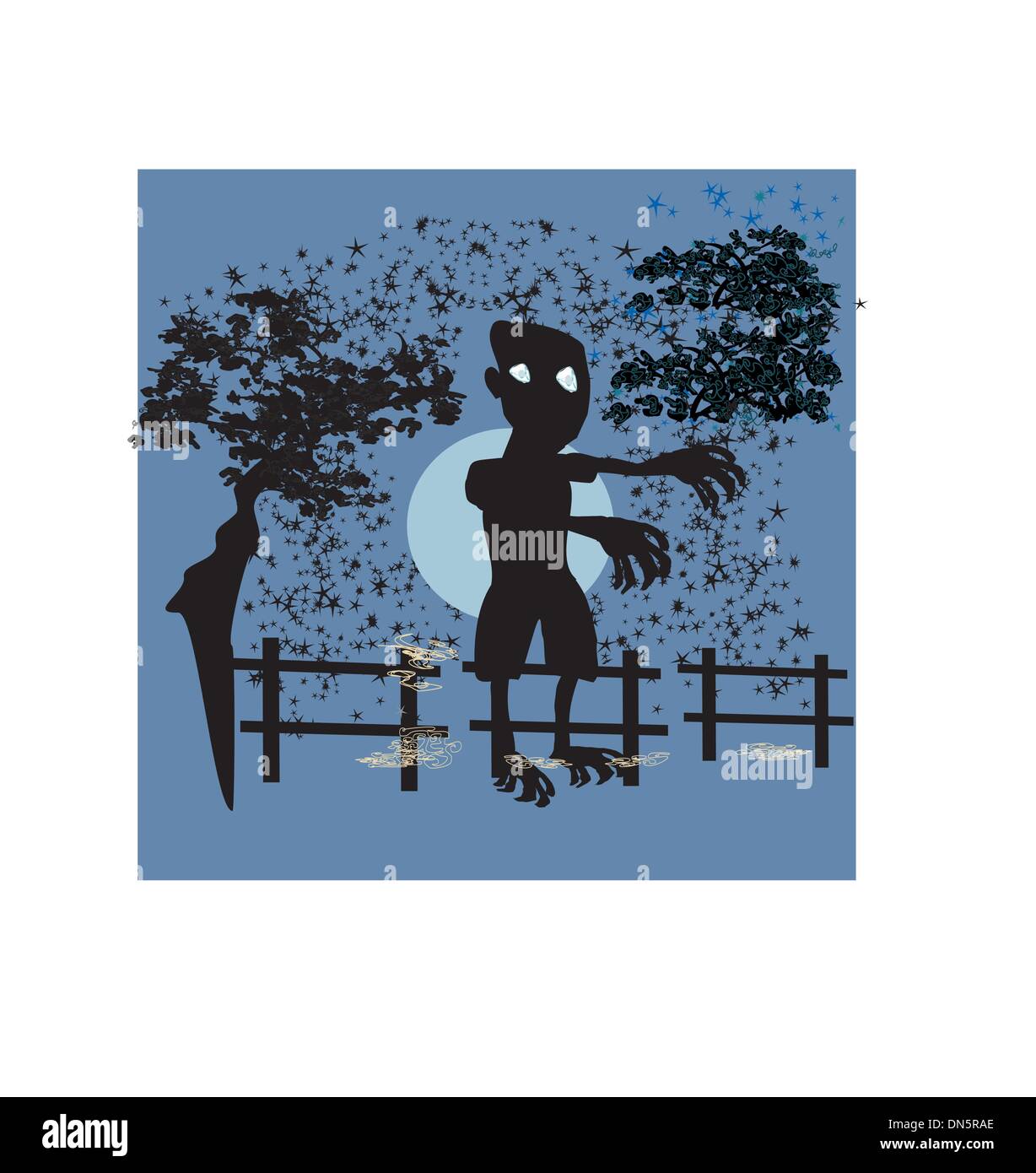 Scary horror tree zombie Stock Vector Images - Alamy