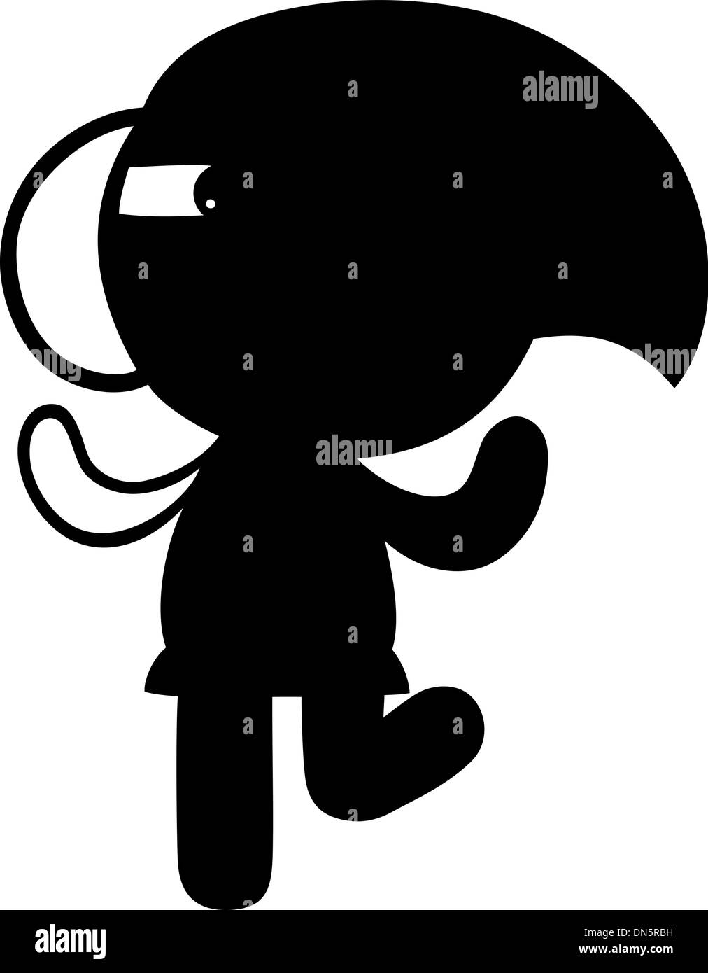 Cartoon Kawaii Girl Coloring Page Stock Vector Image And Art Alamy