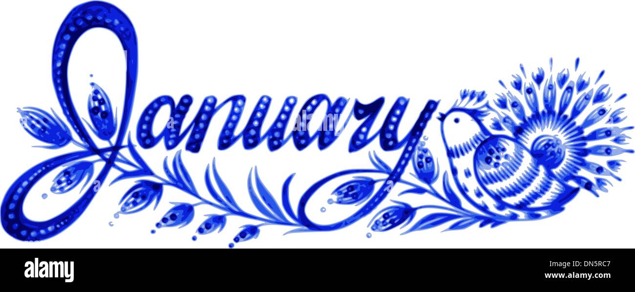 January the name of the month Stock Vector Image & Art - Alamy