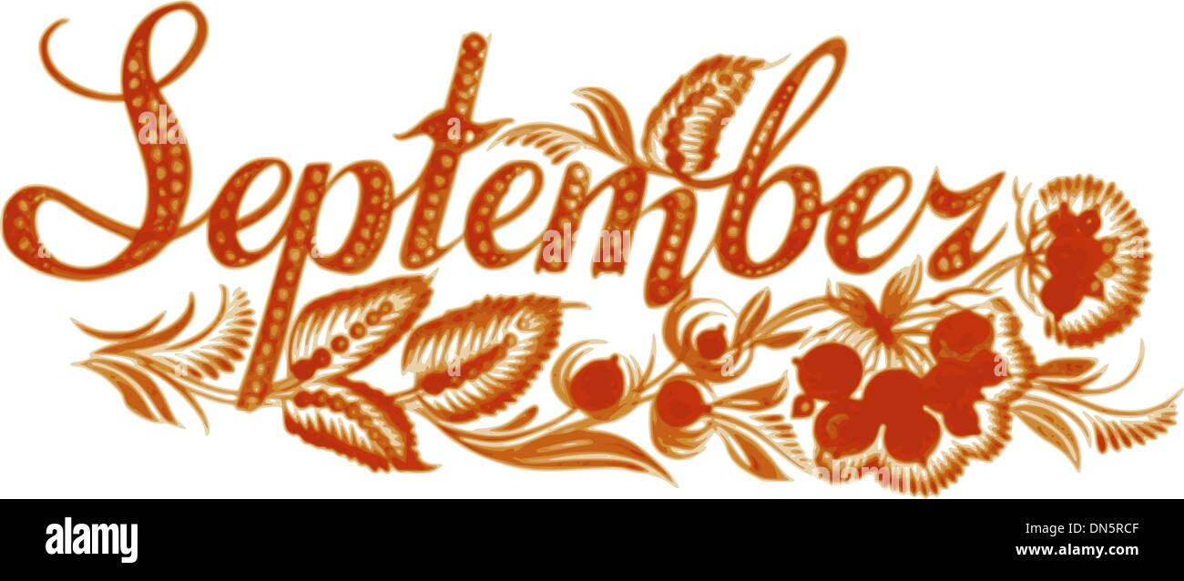 September the name of the month Stock Vector Image & Art - Alamy