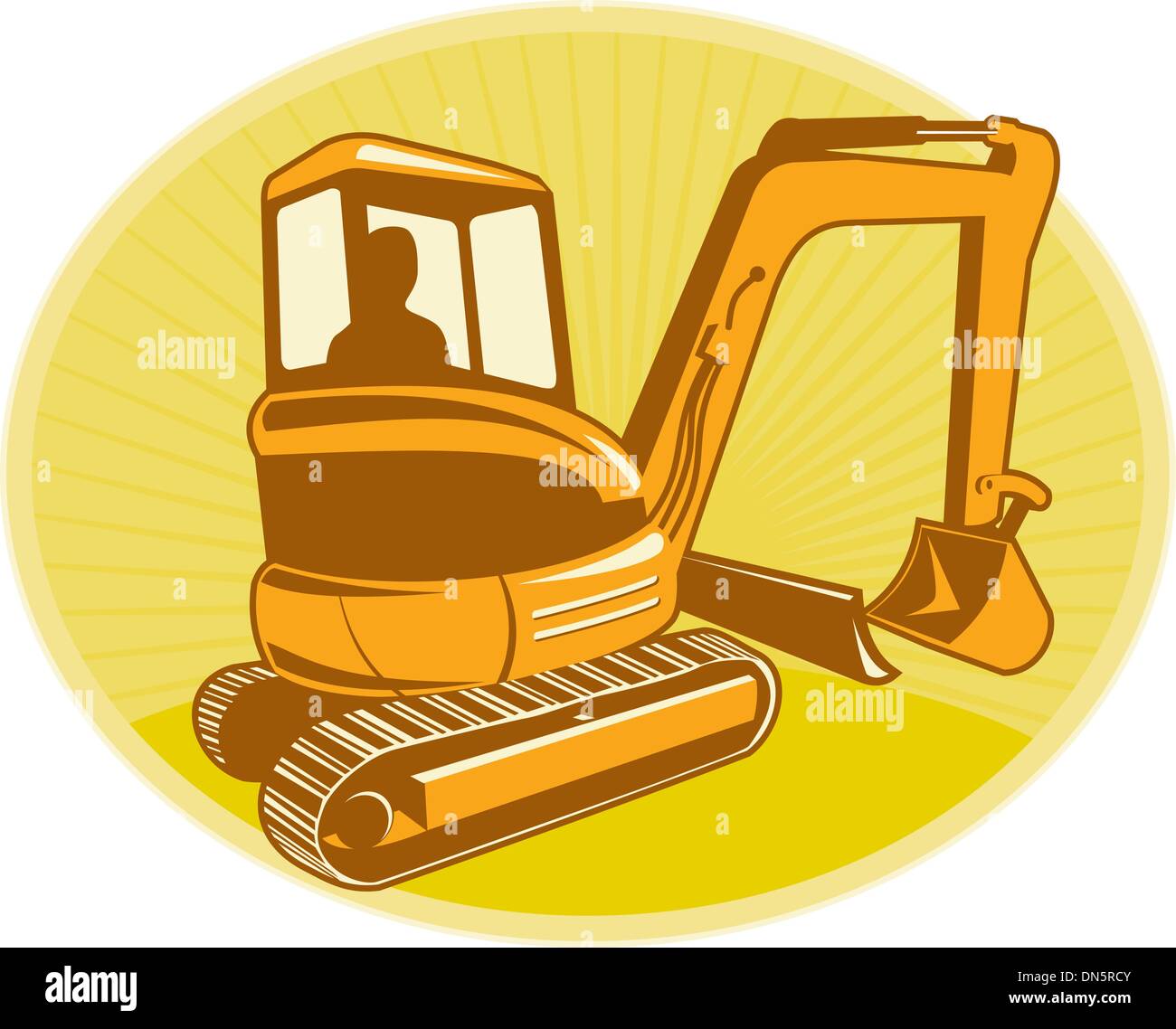 Vintage digger Stock Vector Images - Alamy