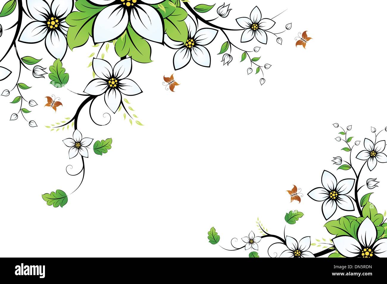 Horizontal flower image Stock Vector Images - Alamy