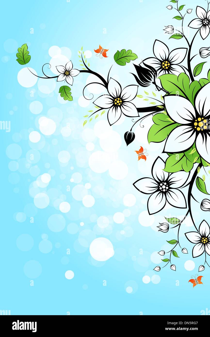 Flower and background Stock Vector Images - Alamy