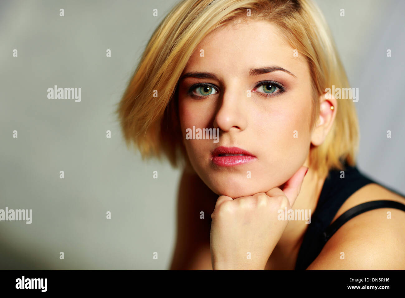 Female thoughtful hi-res stock photography and images - Alamy