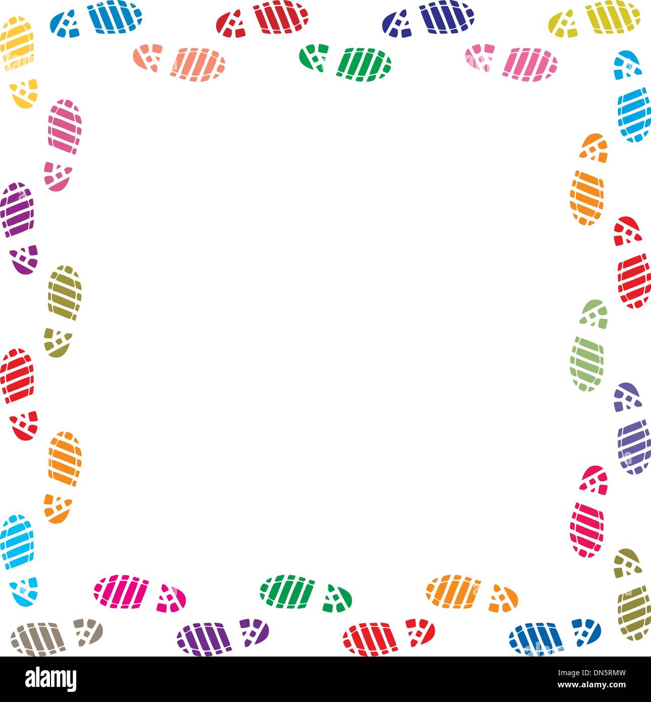 vector foot prints border Stock Vector Image & Art - Alamy