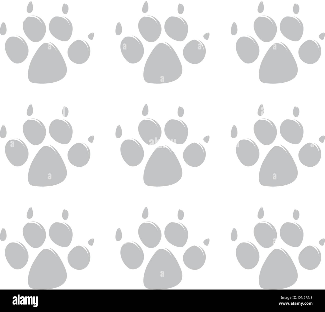 dog's foot prints Stock Vector Image & Art - Alamy