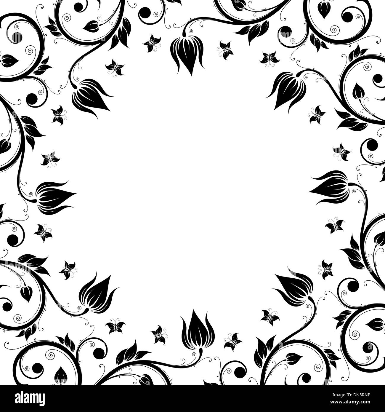 Floral design frame hi-res stock photography and images - Alamy
