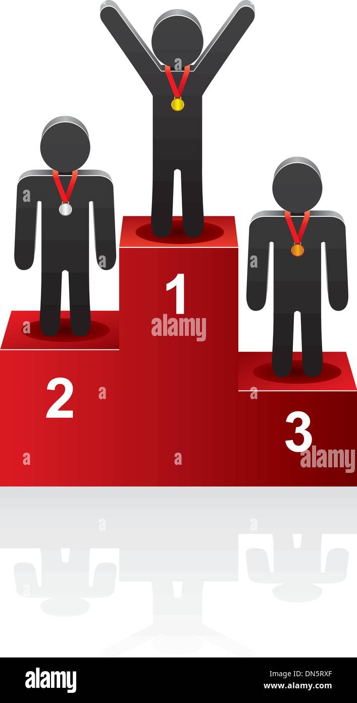 Gold medal winners podium hi-res stock photography and images - Alamy