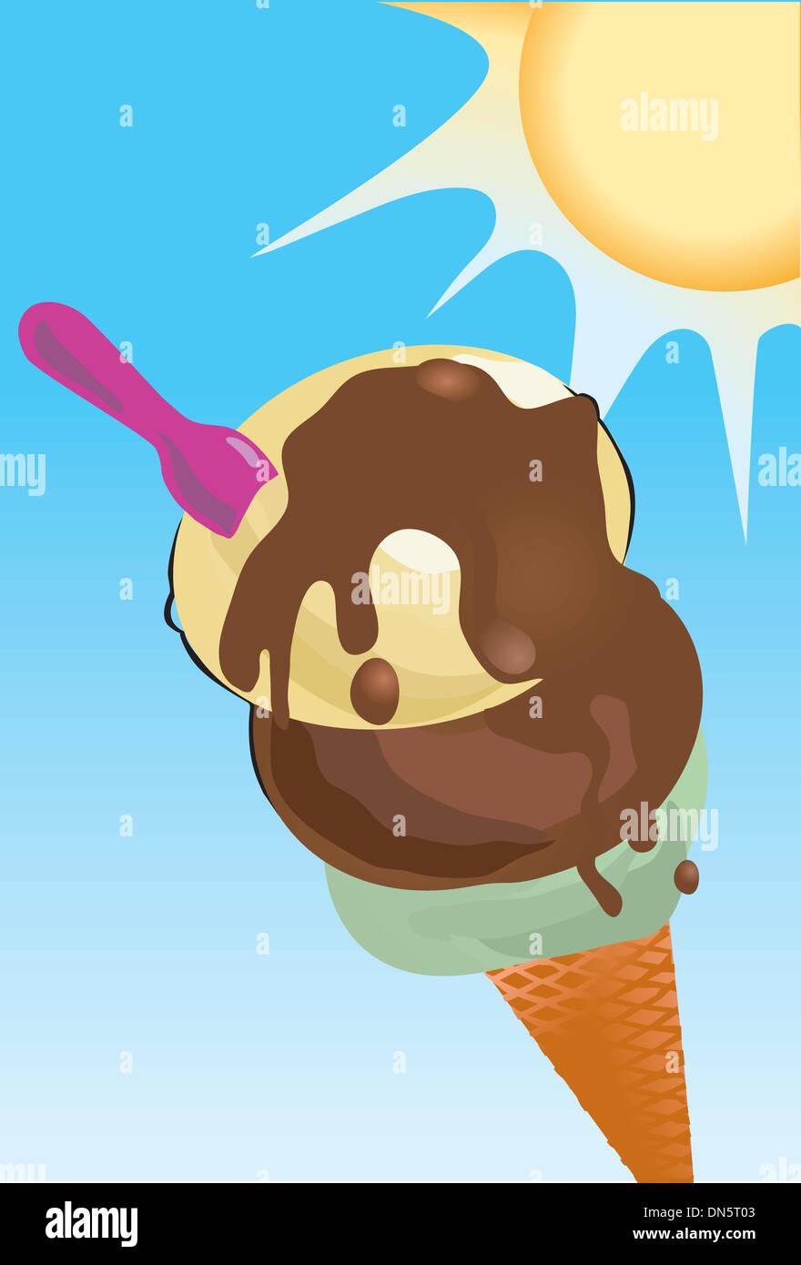 Ice cream cone gradient hi-res stock photography and images - Alamy