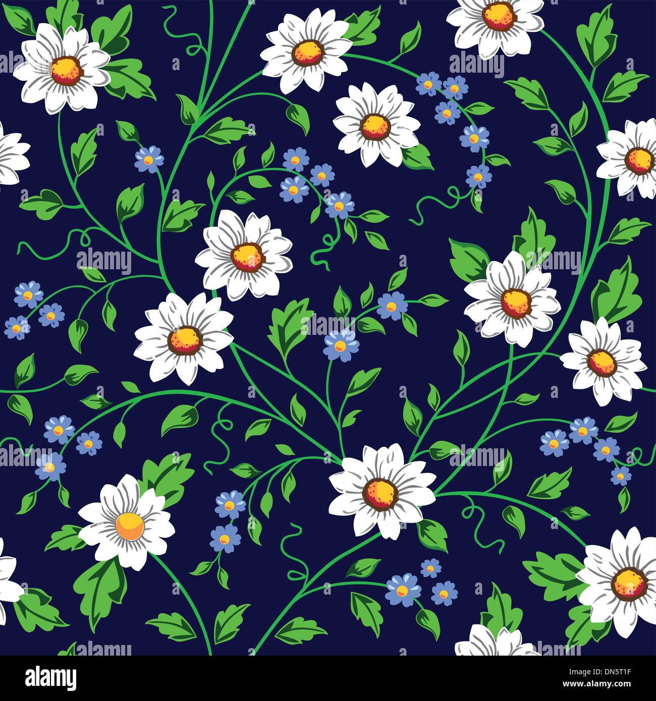 Vector margeriten seamless background Stock Vector Image & Art - Alamy