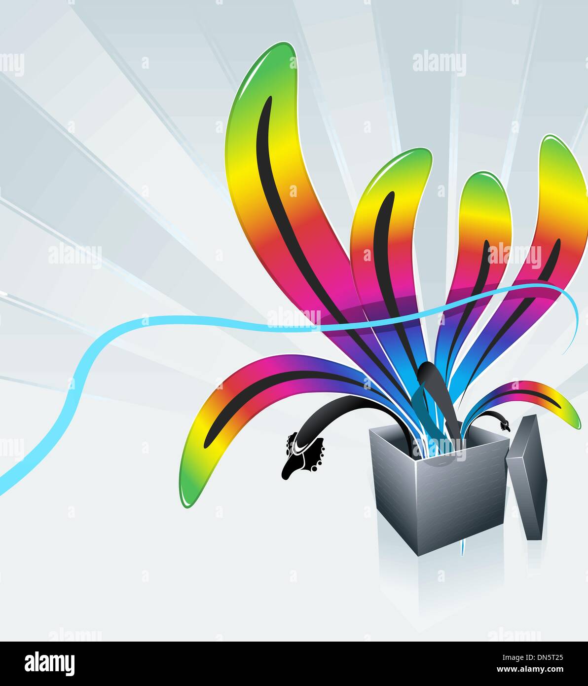 Exploding box Stock Vector Images - Alamy