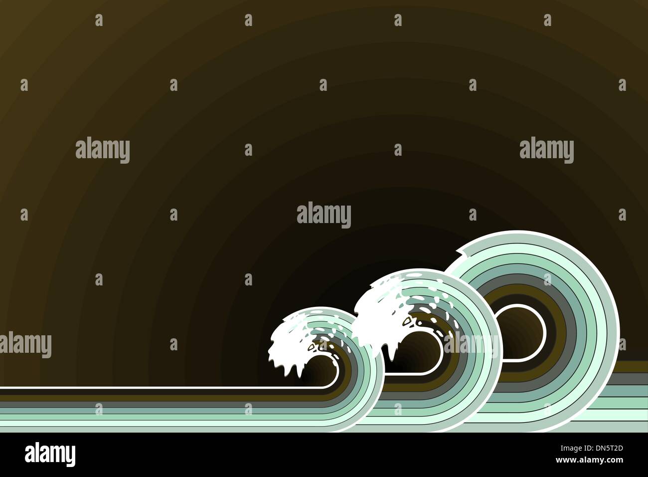 Retro splashing waves Stock Vector Image & Art - Alamy