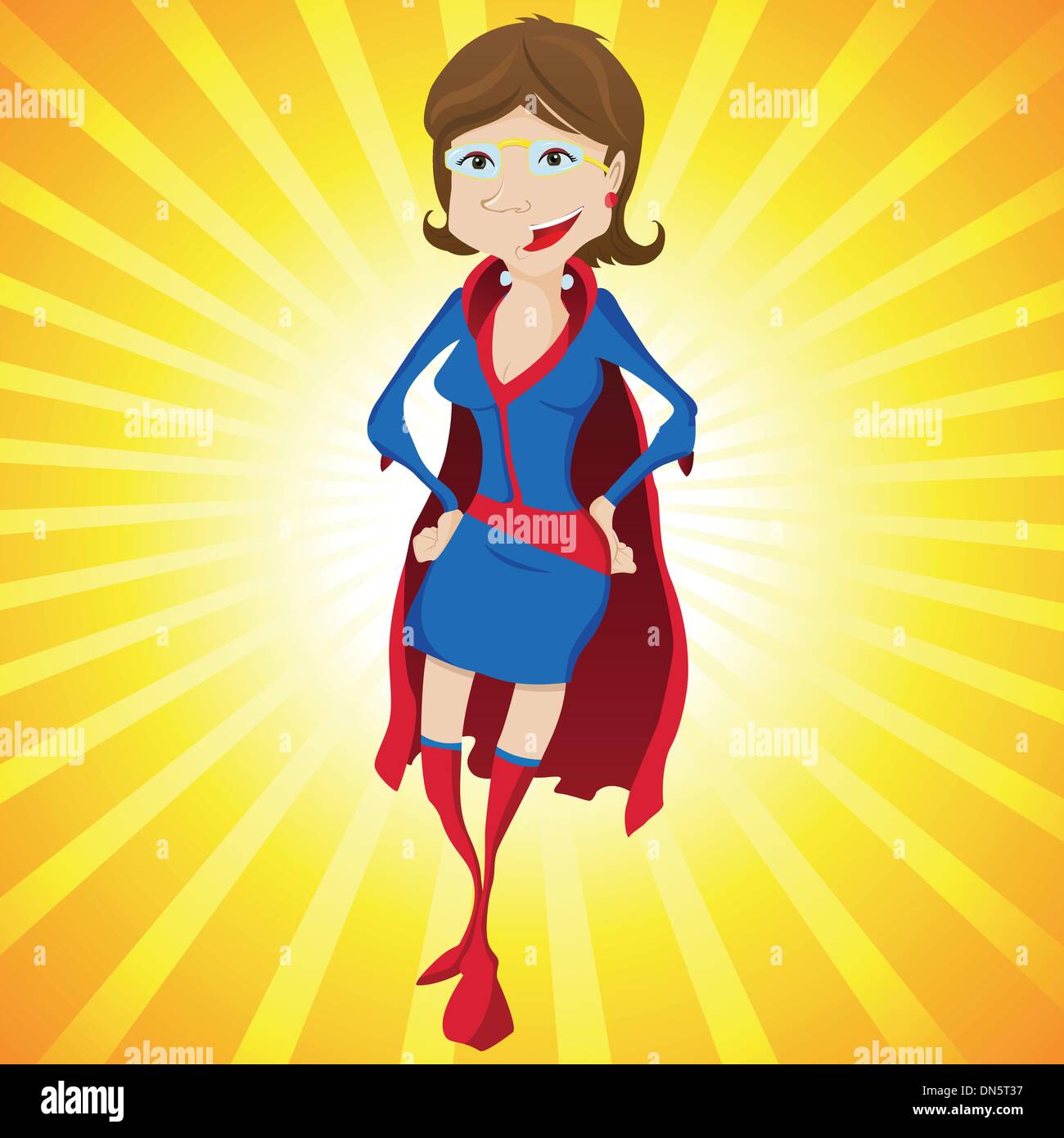 Super Woman Cartoon High Resolution Stock Photography and Images - Alamy