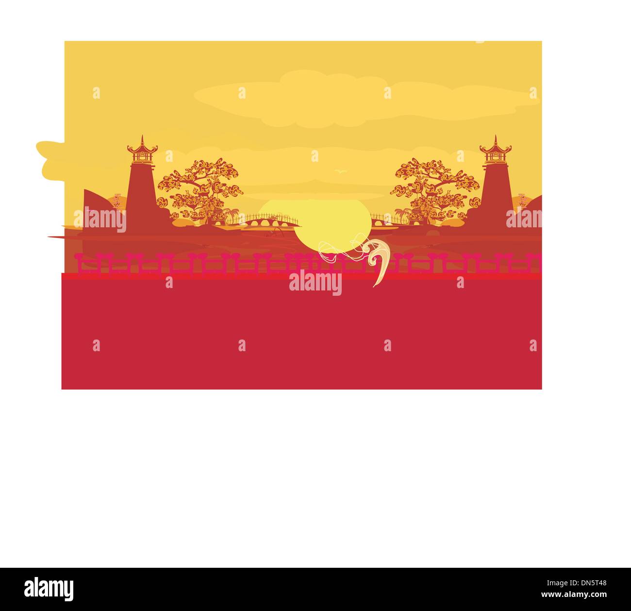 Cherry blossom girl japanese Stock Vector Images - Alamy