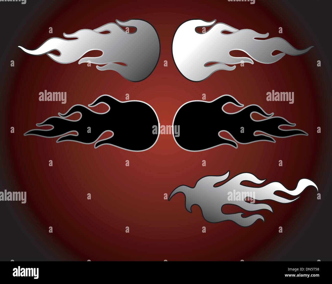 Motorcycle fire flames vector hi-res stock photography and images - Alamy