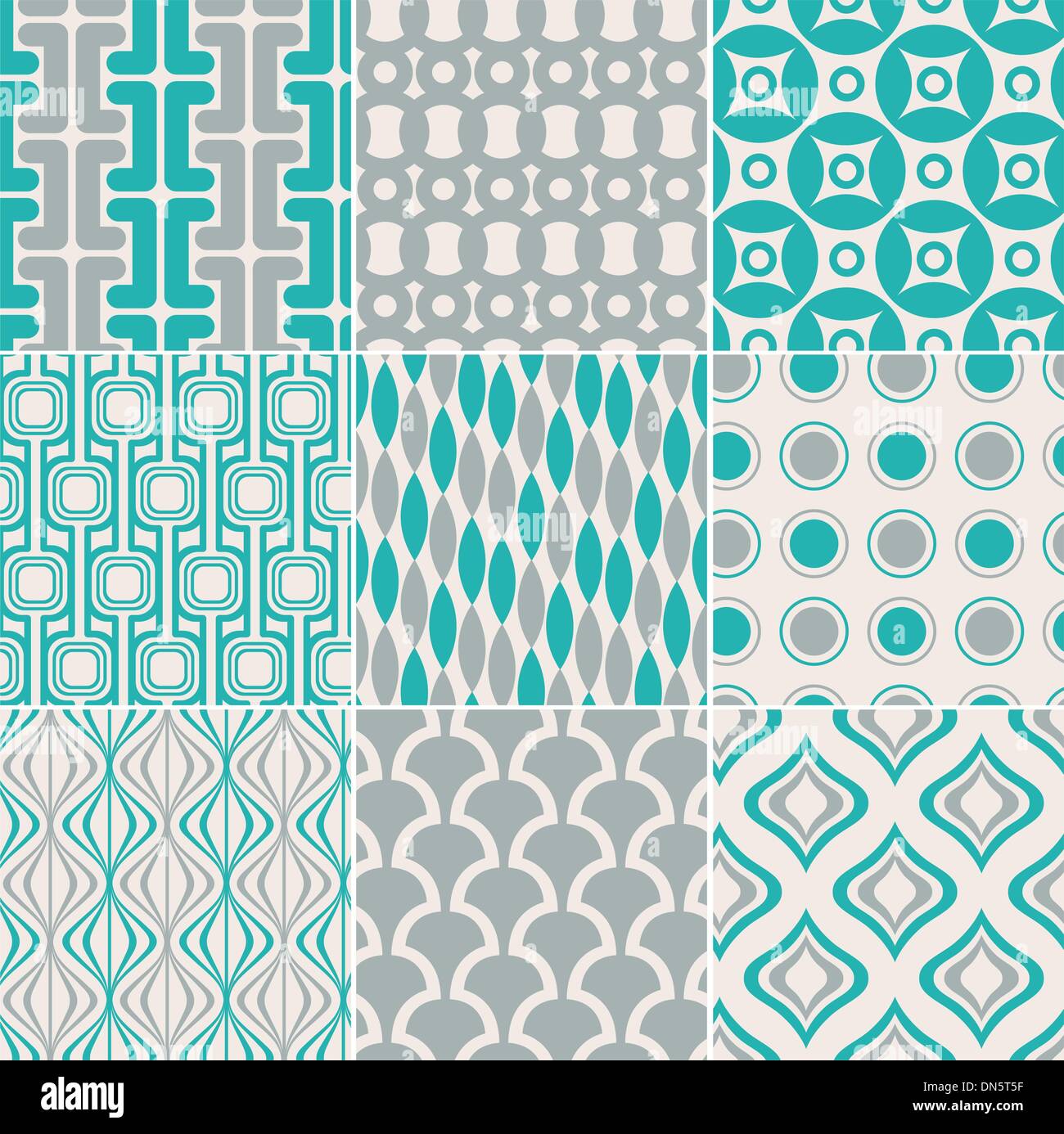 Blue circles retro pattern Stock Vector Images - Alamy