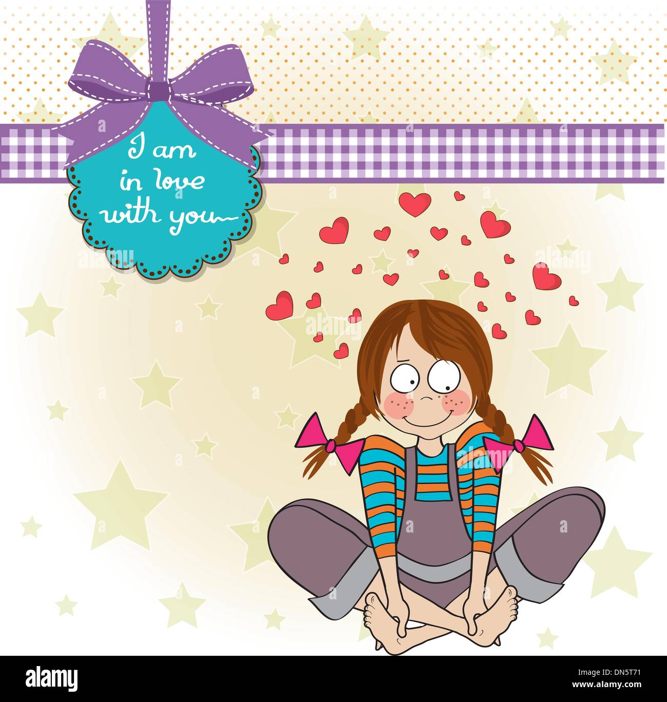 Cartoon pretty female Cut Out Stock Images & Pictures - Alamy