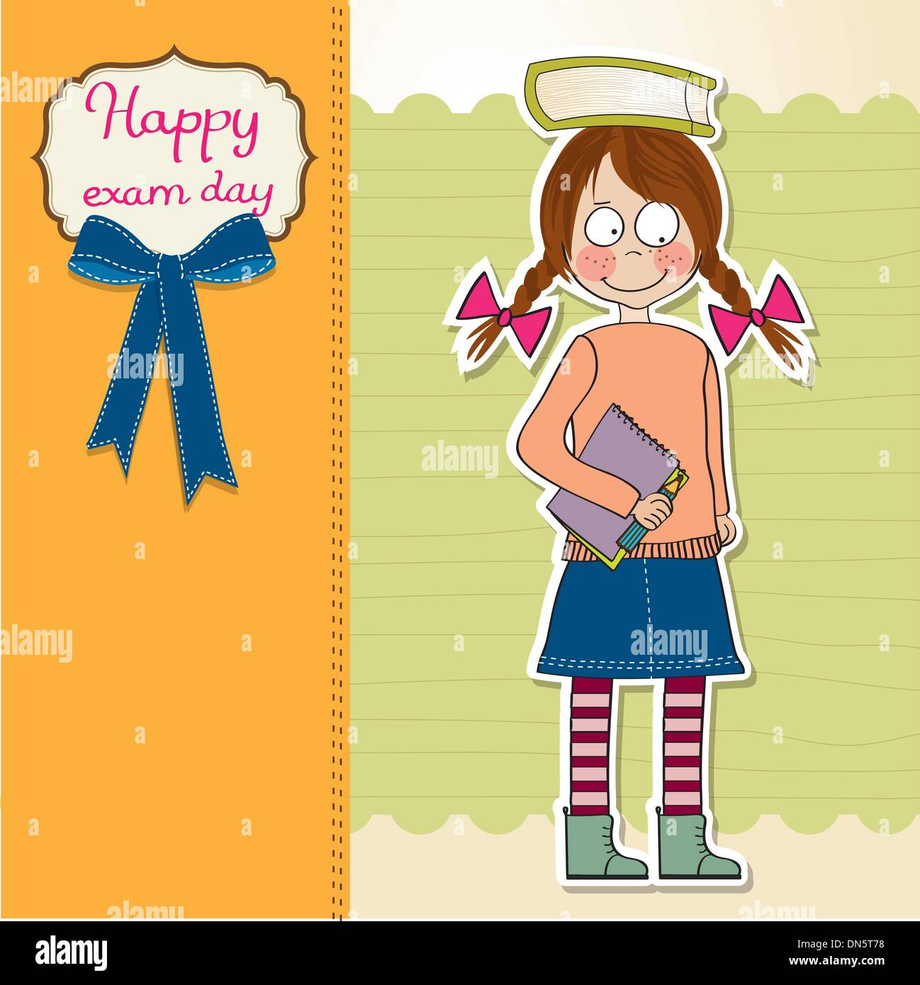funny young student girl before exam Stock Vector Image & Art - Alamy