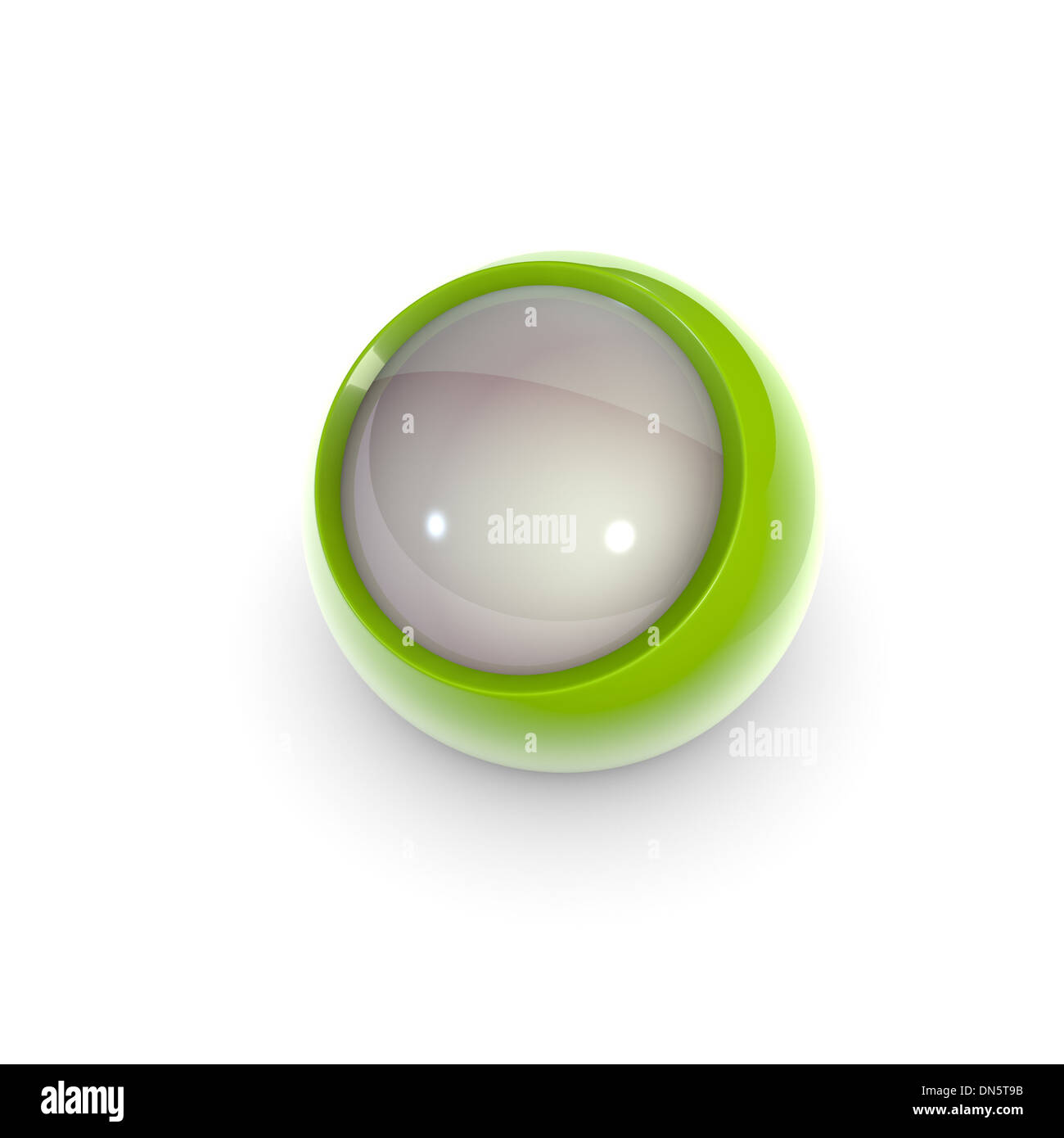 3d green techno ball on a white background Stock Photo - Alamy