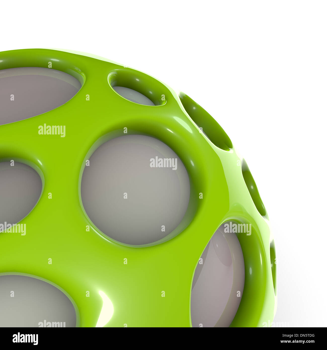 close view of green alien techno object ball Stock Photo - Alamy