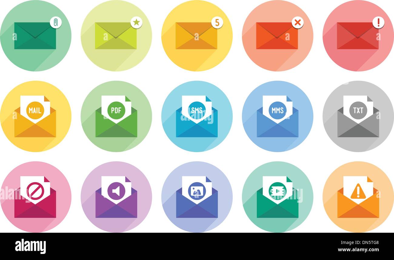 Mail attachment Stock Vector Images - Alamy