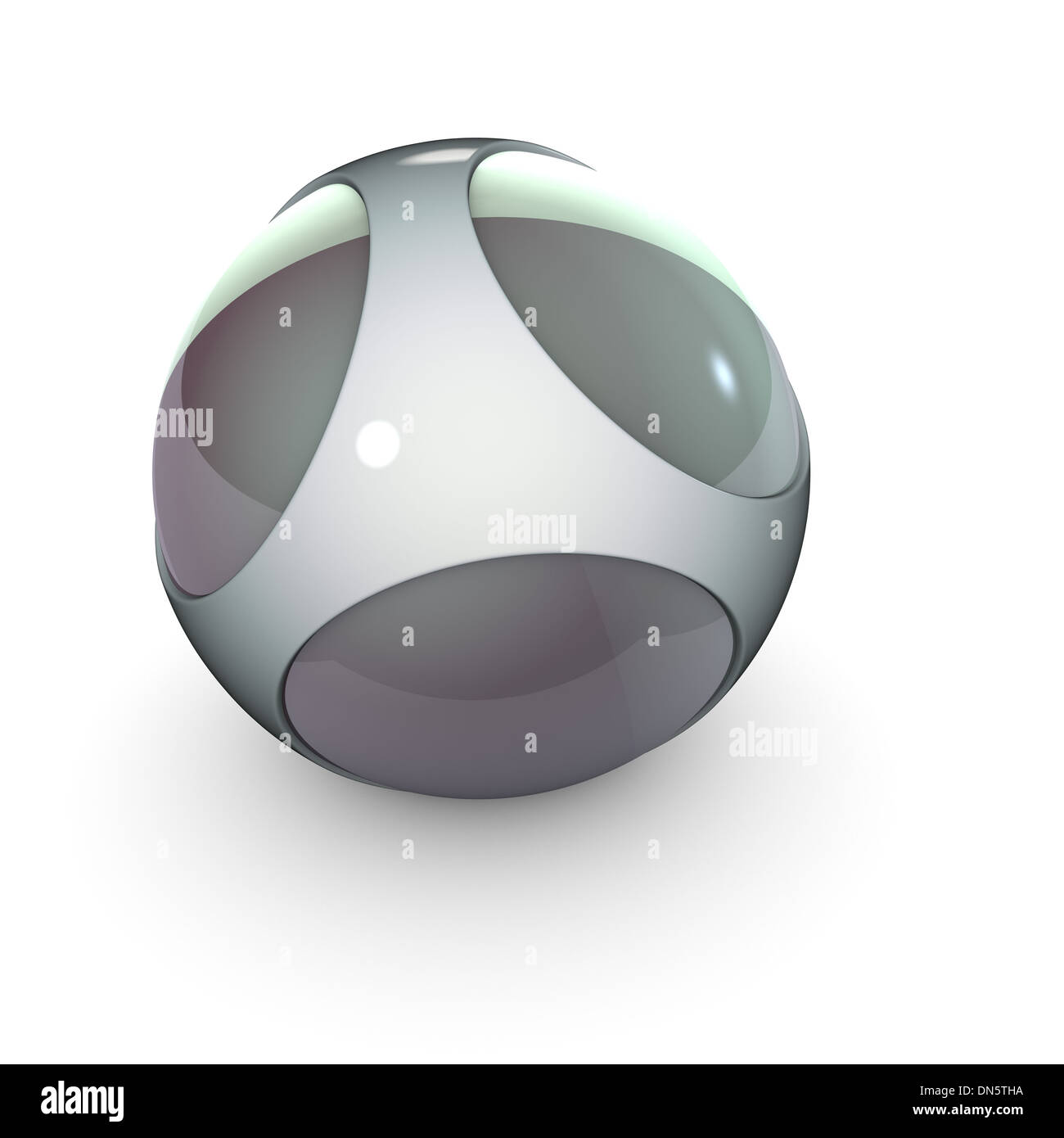 close view of metal steel alien techno object ball Stock Photo - Alamy